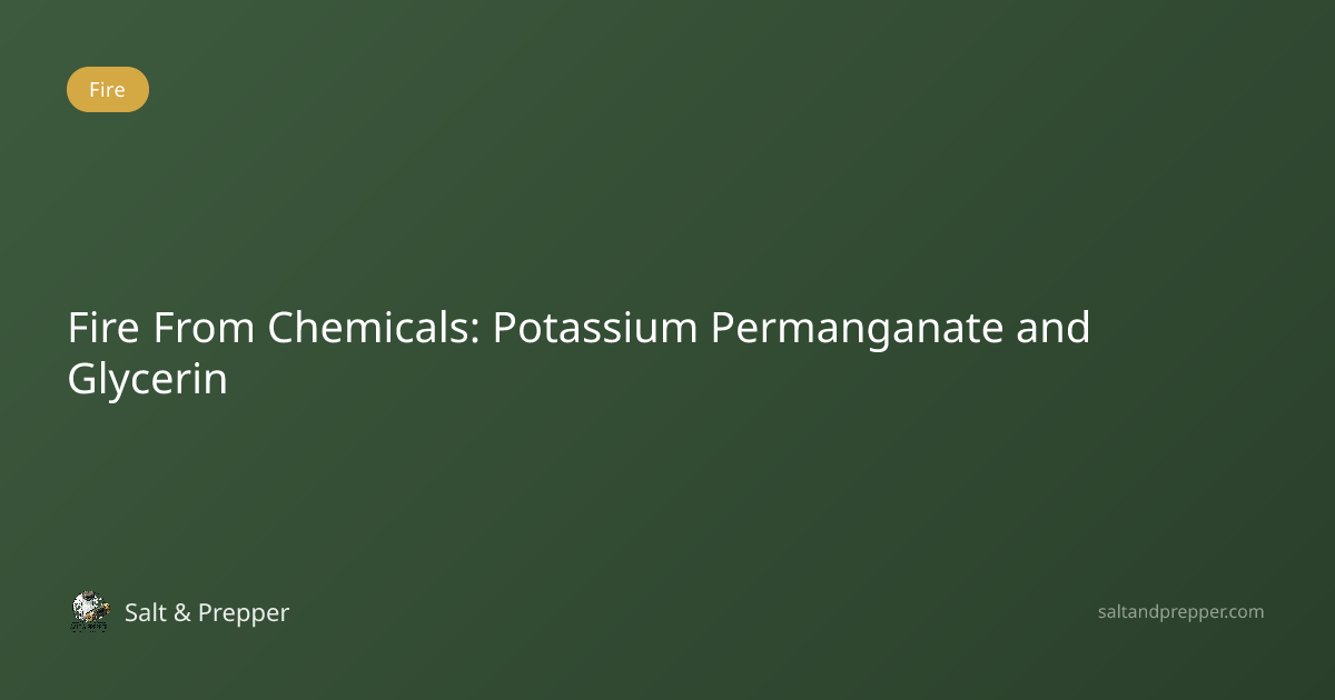 Fire From Chemicals: Potassium Permanganate and Glycerin | Salt ...